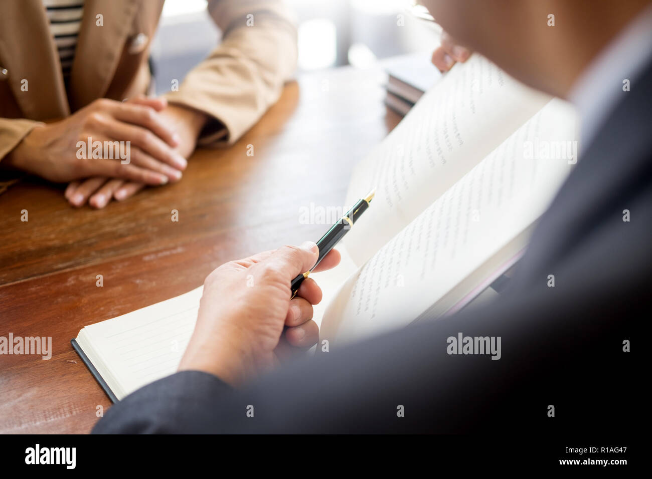 lawyer in office. Counseling and giving advice about legal legislation ...