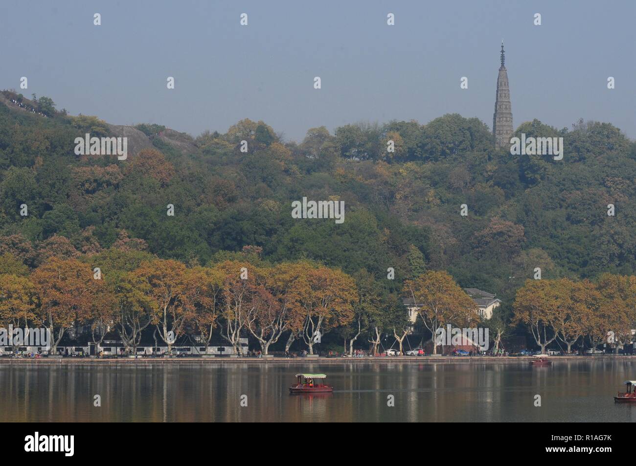 Autumn scenery of West Lake Scenic Area in Hangzhou Stock Photo - Alamy