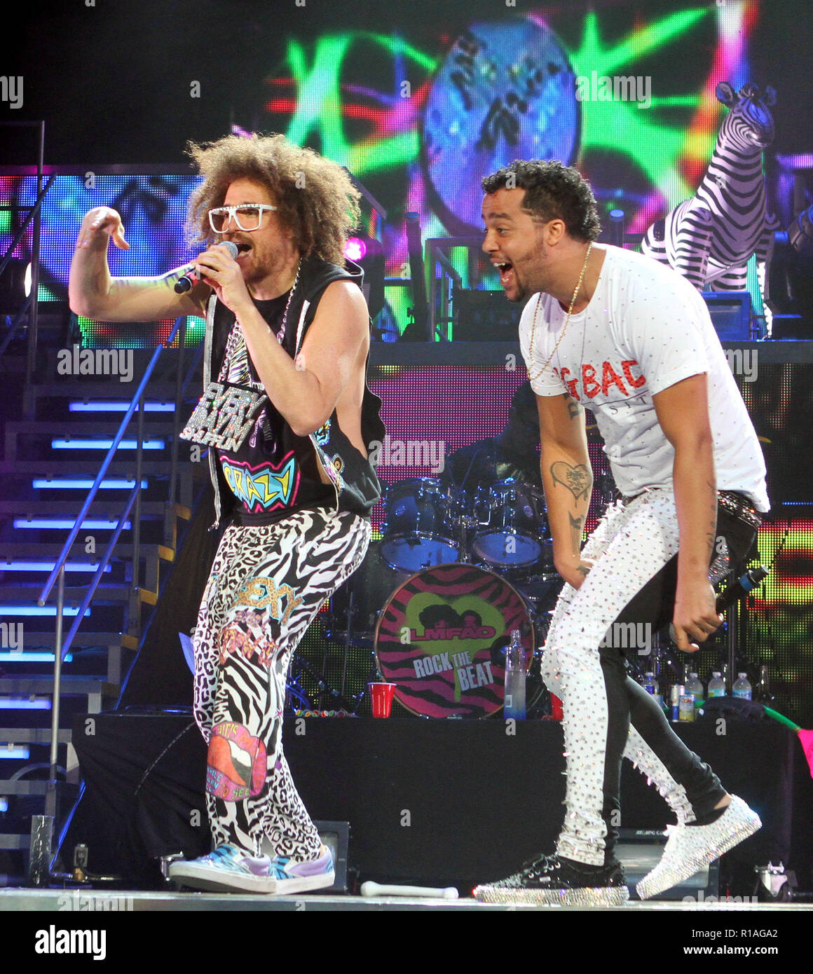 LMFAO perfoms in concert at the American Airlines Arena, in Miami ...