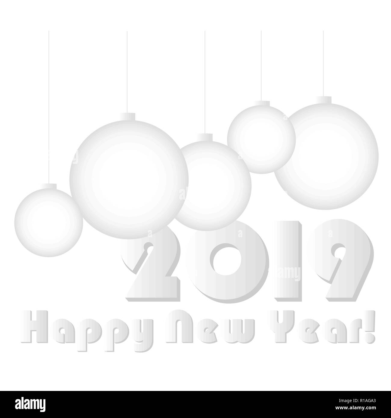 Golden lettering happy new Black and White Stock Photos & Images - Alamy