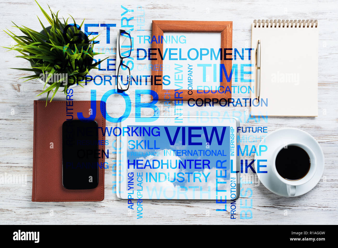 Modern workplace concept Stock Photo - Alamy