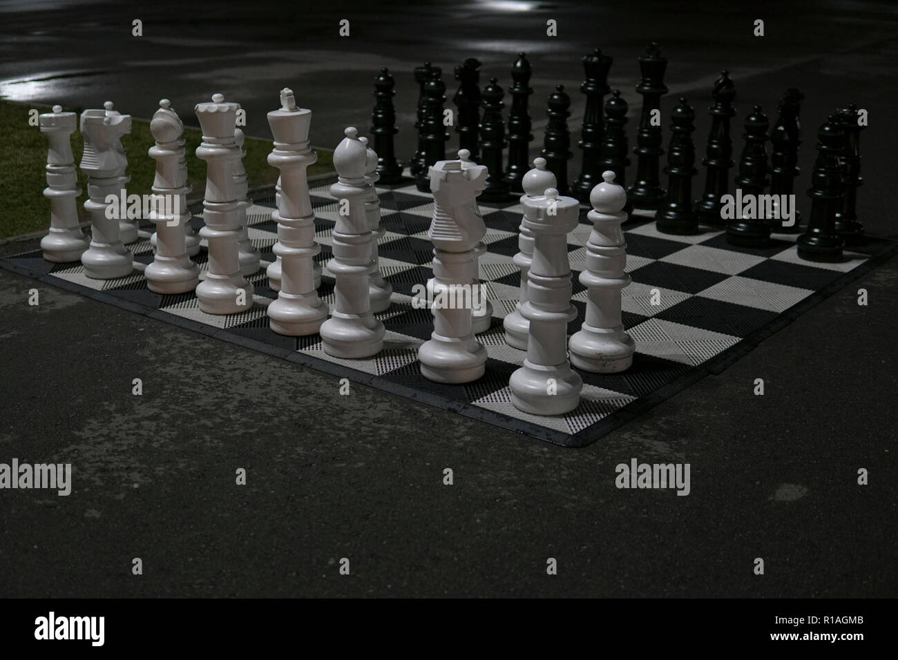 Chess figures on a chessboard game nice Stock Photo - Alamy