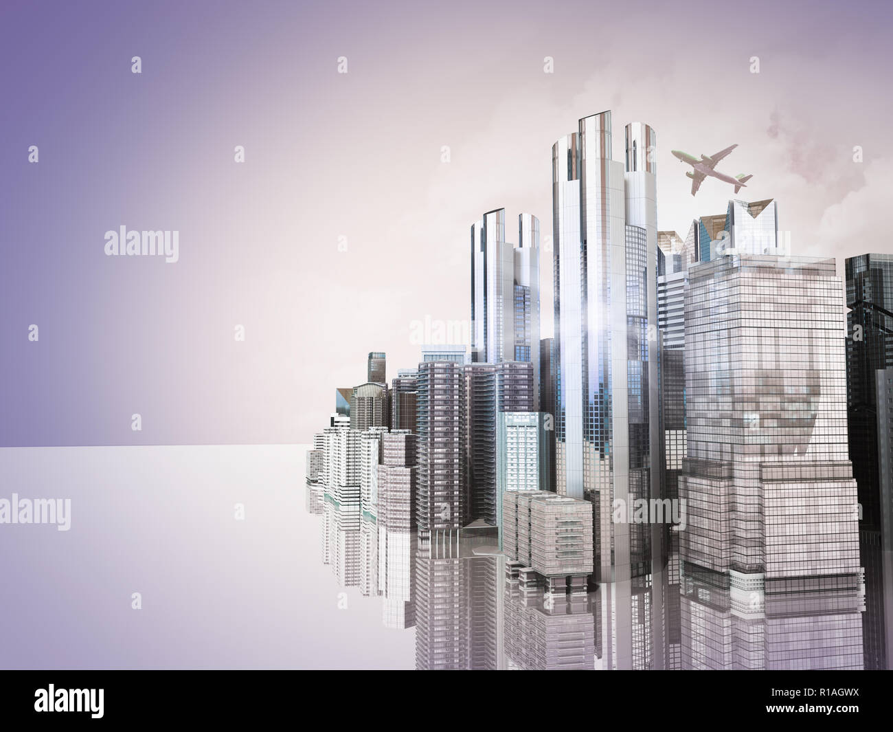 3d rendering modern high rise buildings hi-res stock photography and ...