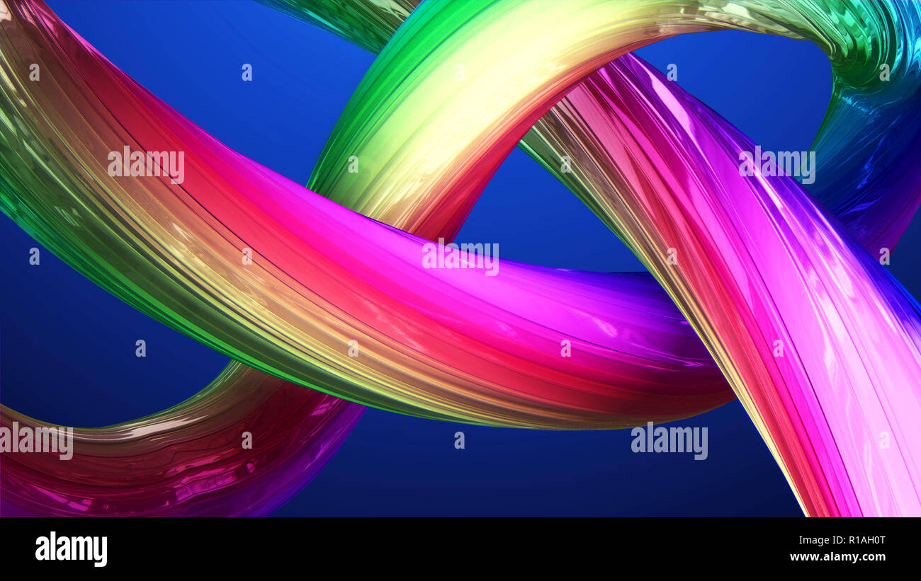 abstract background of twisted multicircular 3d lines Stock Photo - Alamy