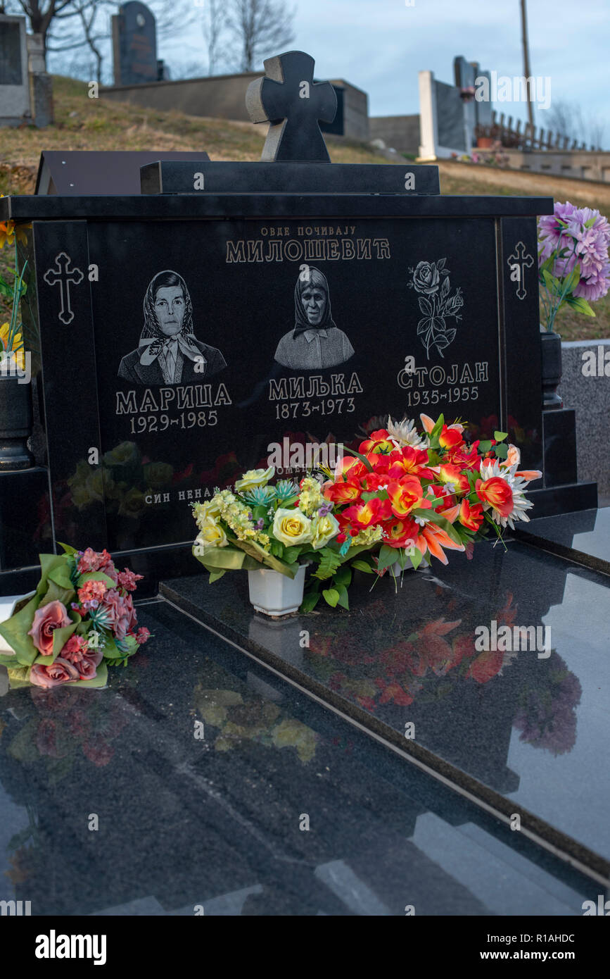 Orthodox cemetery in a small village Stock Photo - Alamy