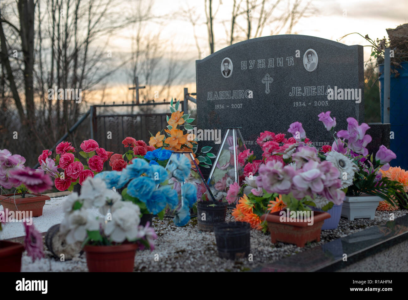 Orthodox cemetery in a small village Stock Photo - Alamy