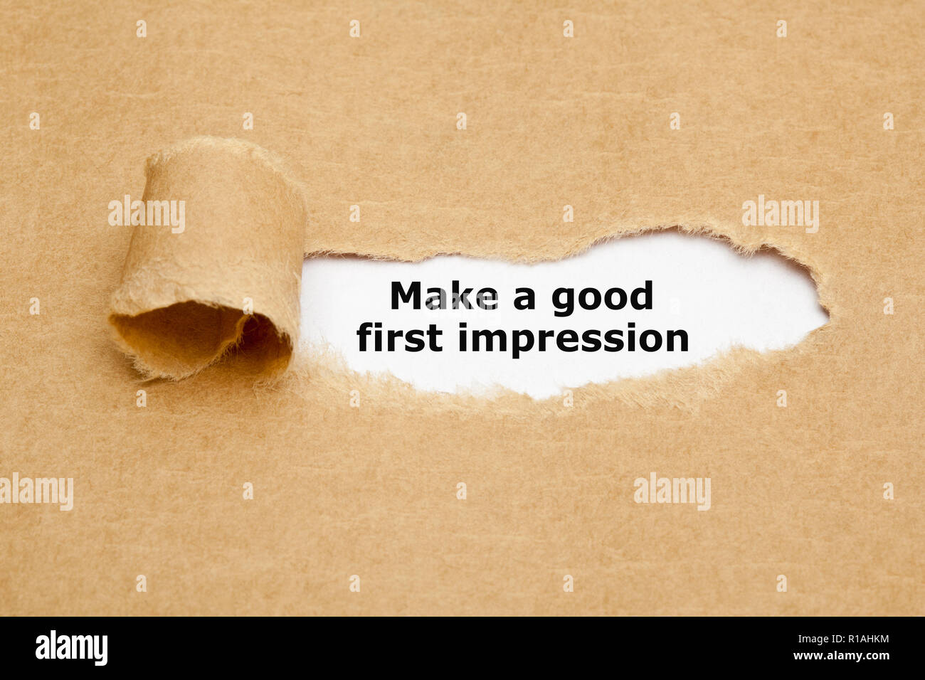 Motivational advice Make A Good First Impression appearing behind ...