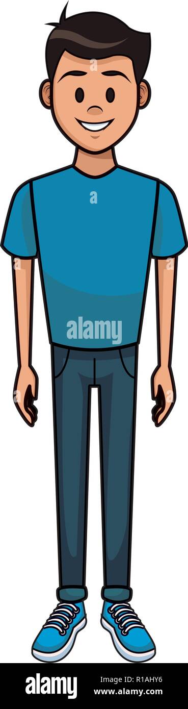 Man smiling cartoon vector illustration graphic design Stock Vector ...