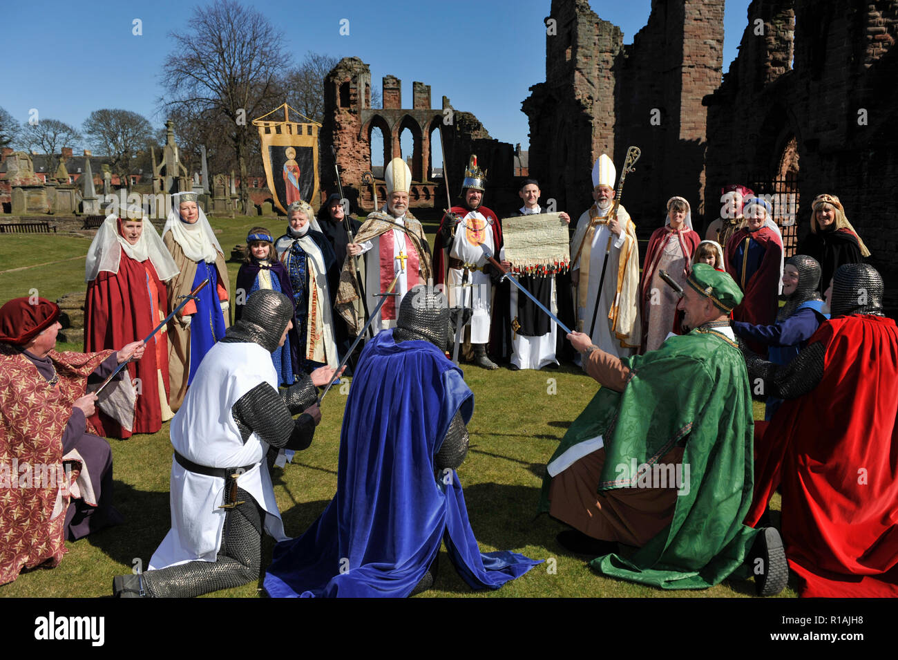 Re-enactment of the signing of the 1320 Declaration of Arbroath ...