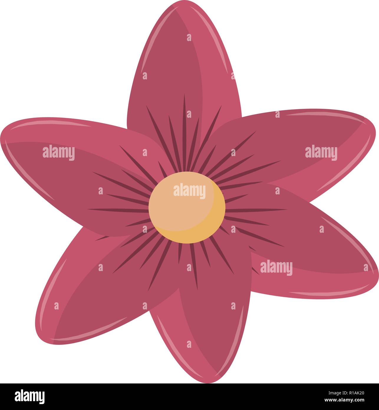 Beautiful flower symbol cartoon vector illustration graphic design ...