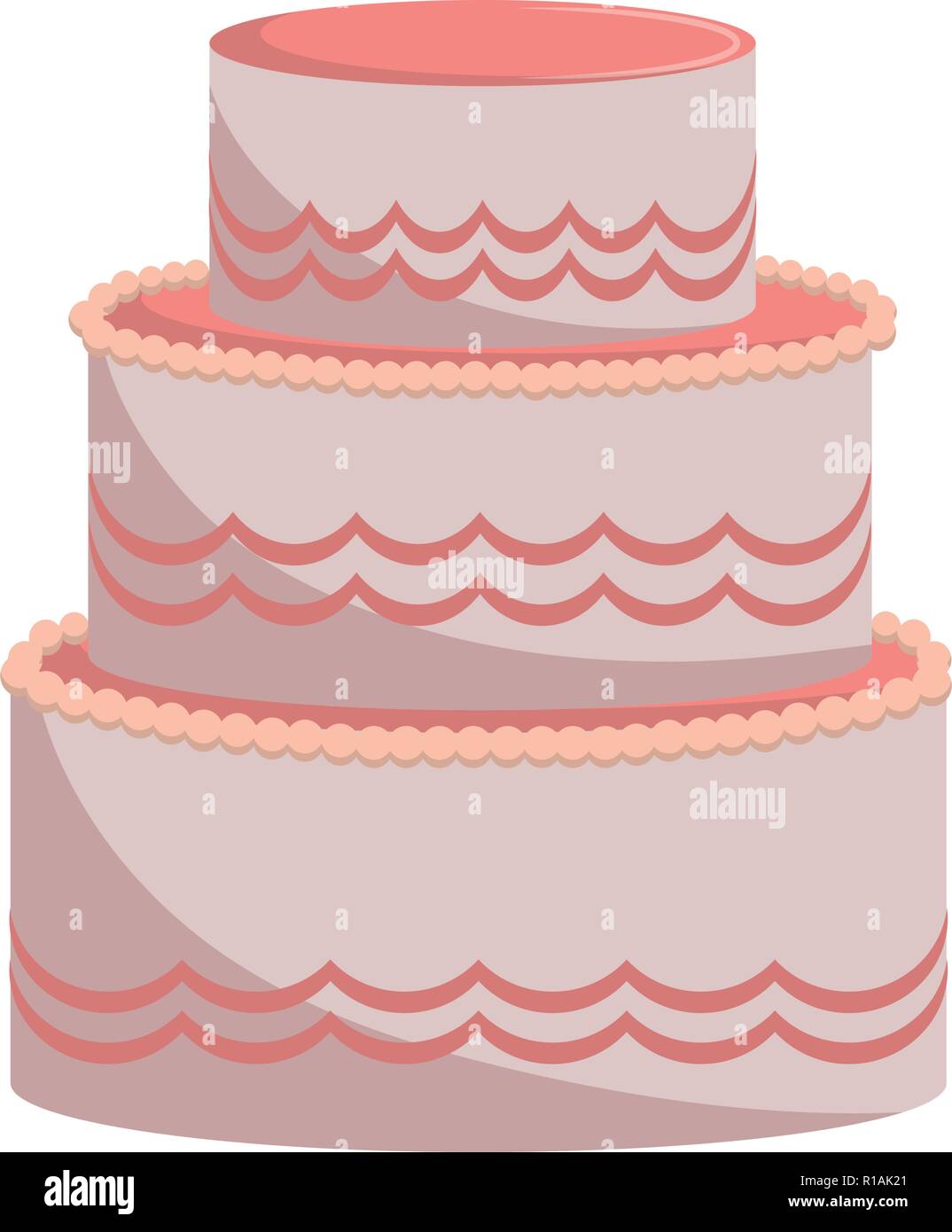 Big cake wedding cartoon vector illustration graphic design Stock ...