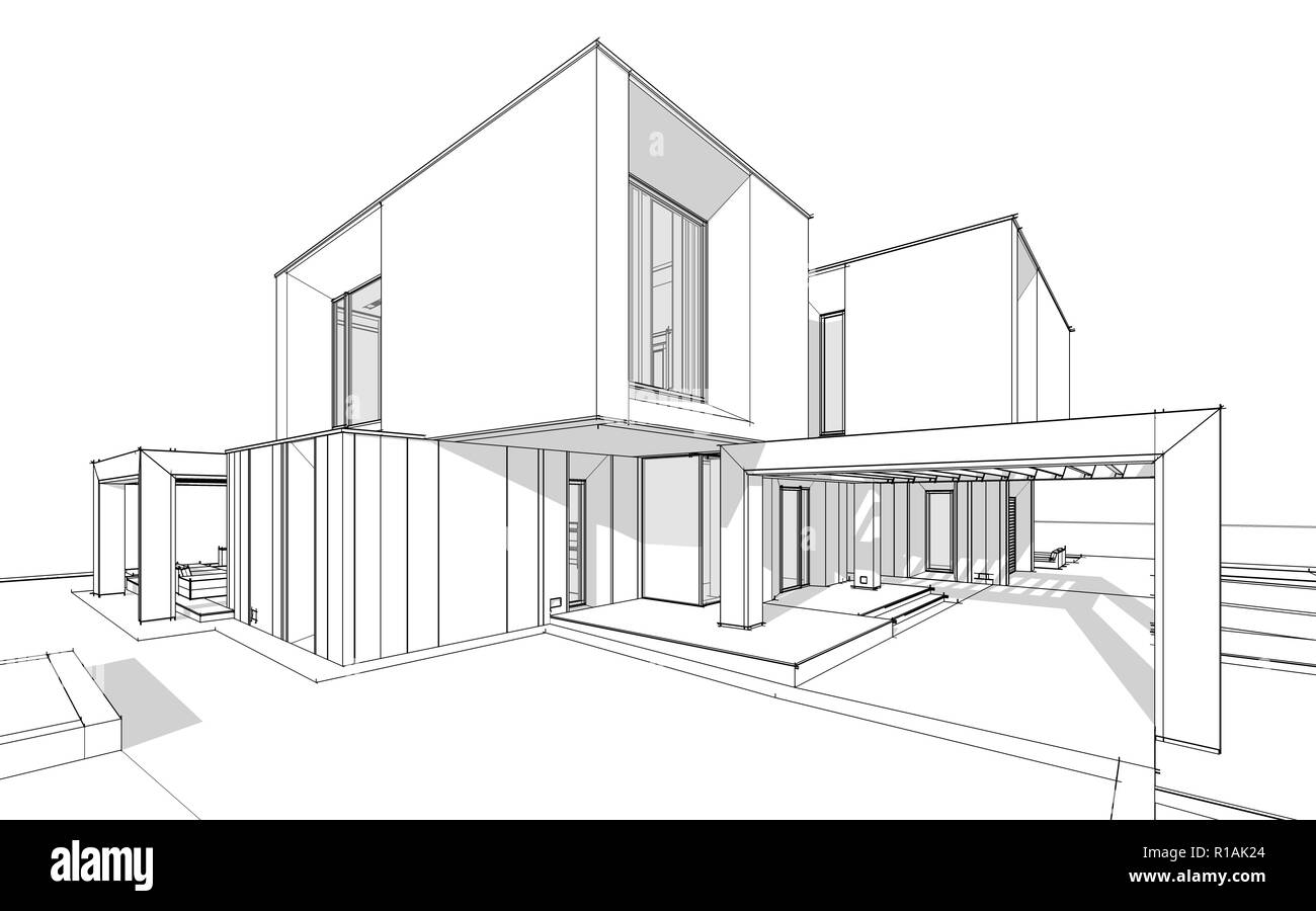 Entrance garage housing estate Black and White Stock Photos & Images ...