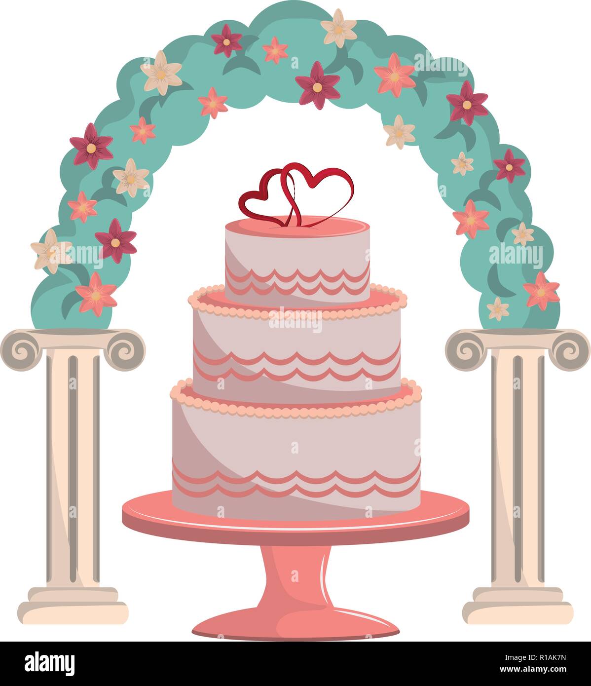 Cartoon Wedding Cake