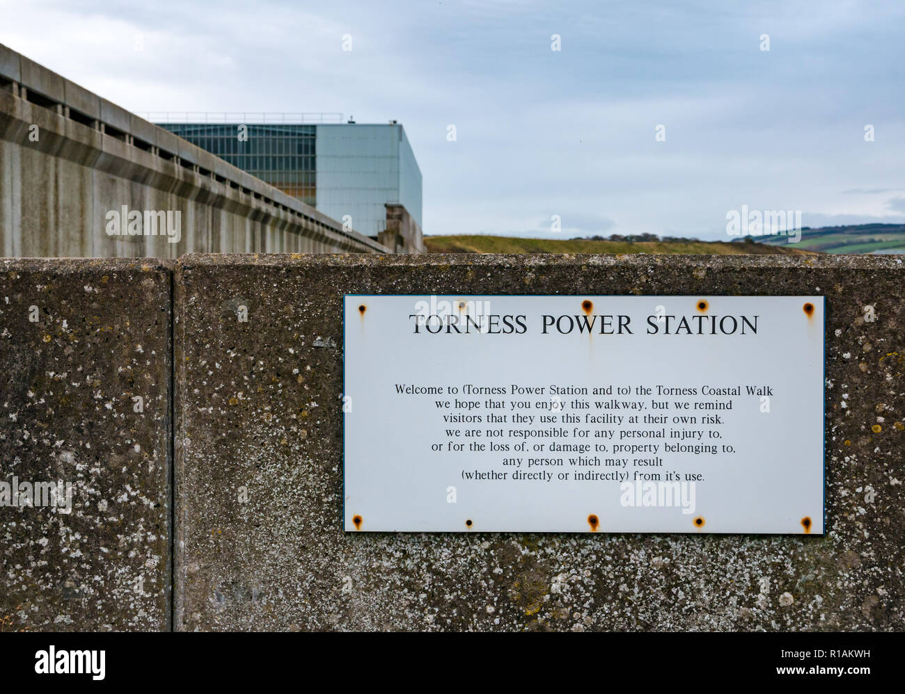 Torness nuclear power station sign, East Lothian, Scotland, UK Stock ...