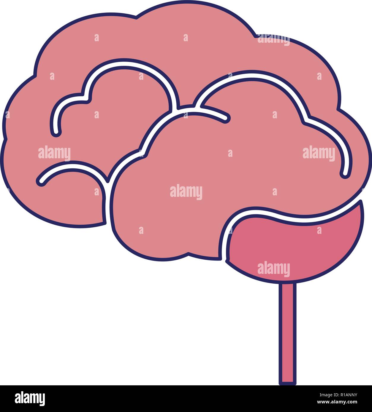Human brain simple symbol vector illustration graphic design Stock ...