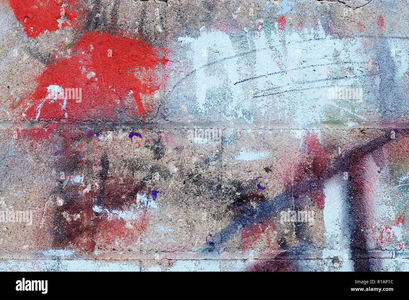 Graffiti Writing on Concrete Wall of Building in a modern City Stock ...