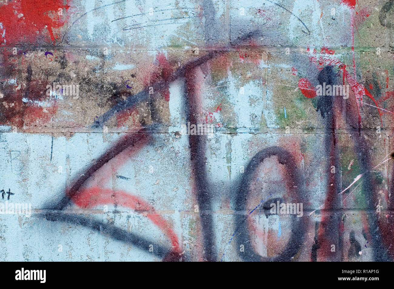 Graffiti Writing on Concrete Wall of Building in a modern City Stock ...