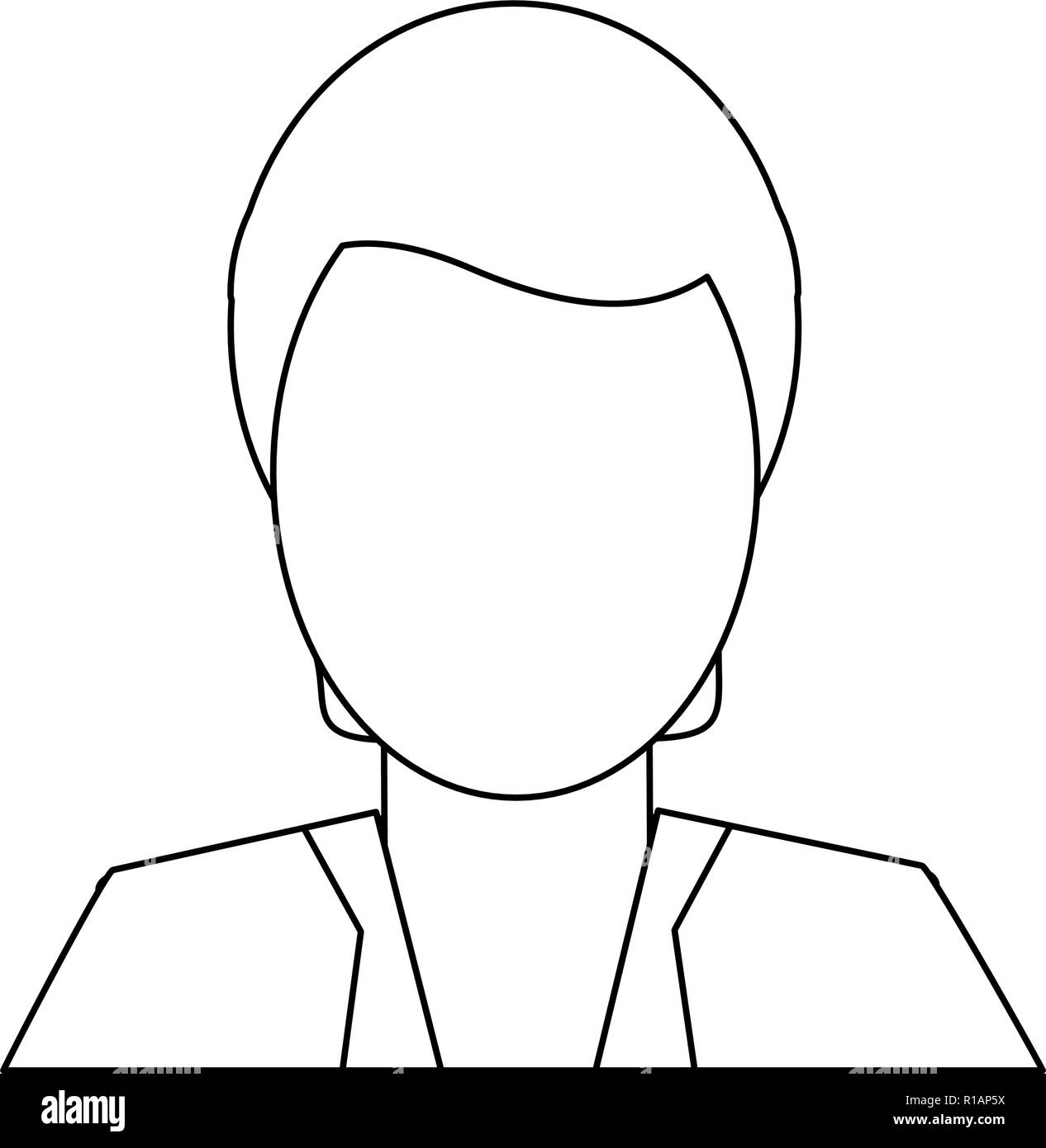 Businesswoman avatar faceless profile vector illustration graphic ...