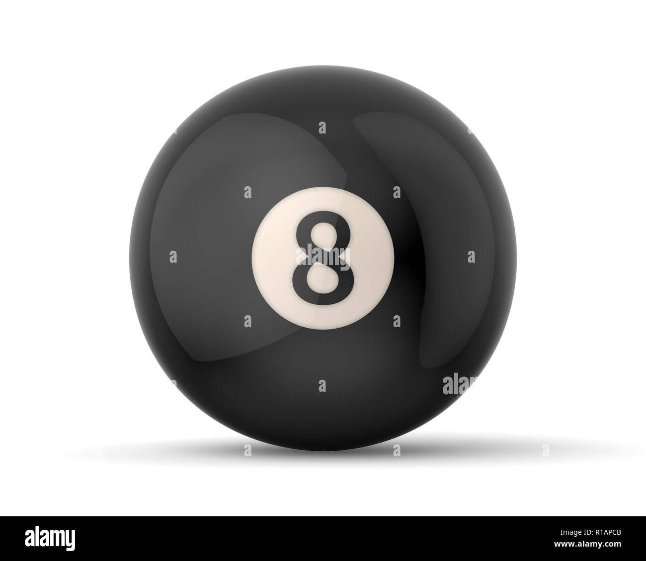 3d rendered 8 ball on a white background Stock Photo - Alamy