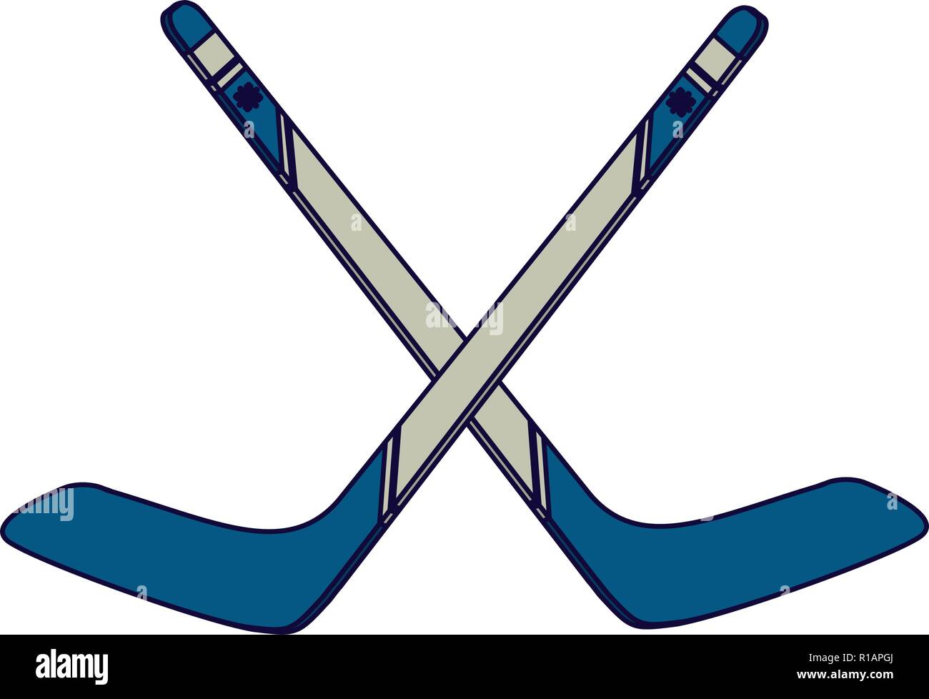Hocket sticks crossed symbol vector illustration graphic design Stock ...