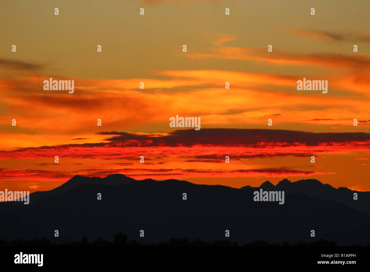 Denver sunset taken from hi-res stock photography and images - Alamy