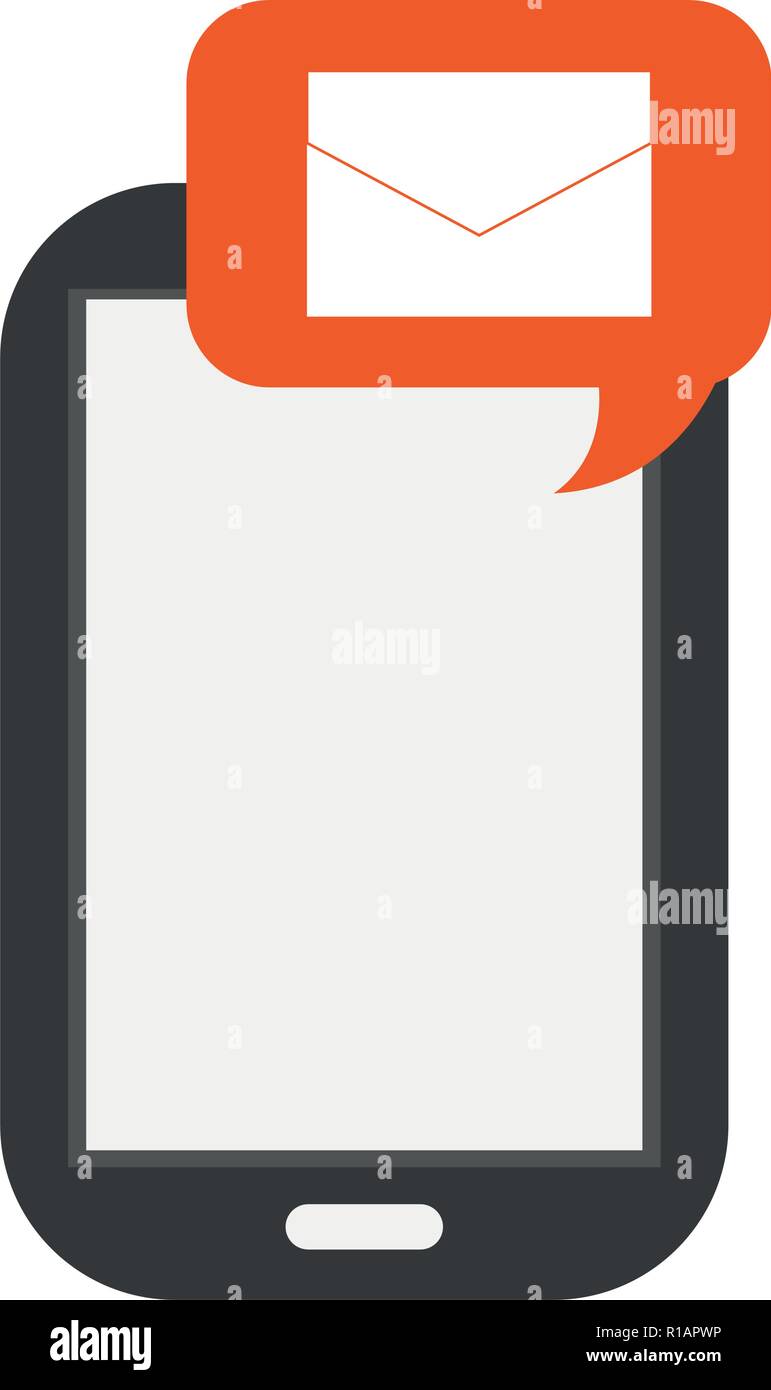 Smartphone sending email symbol vector illustration graphic design ...