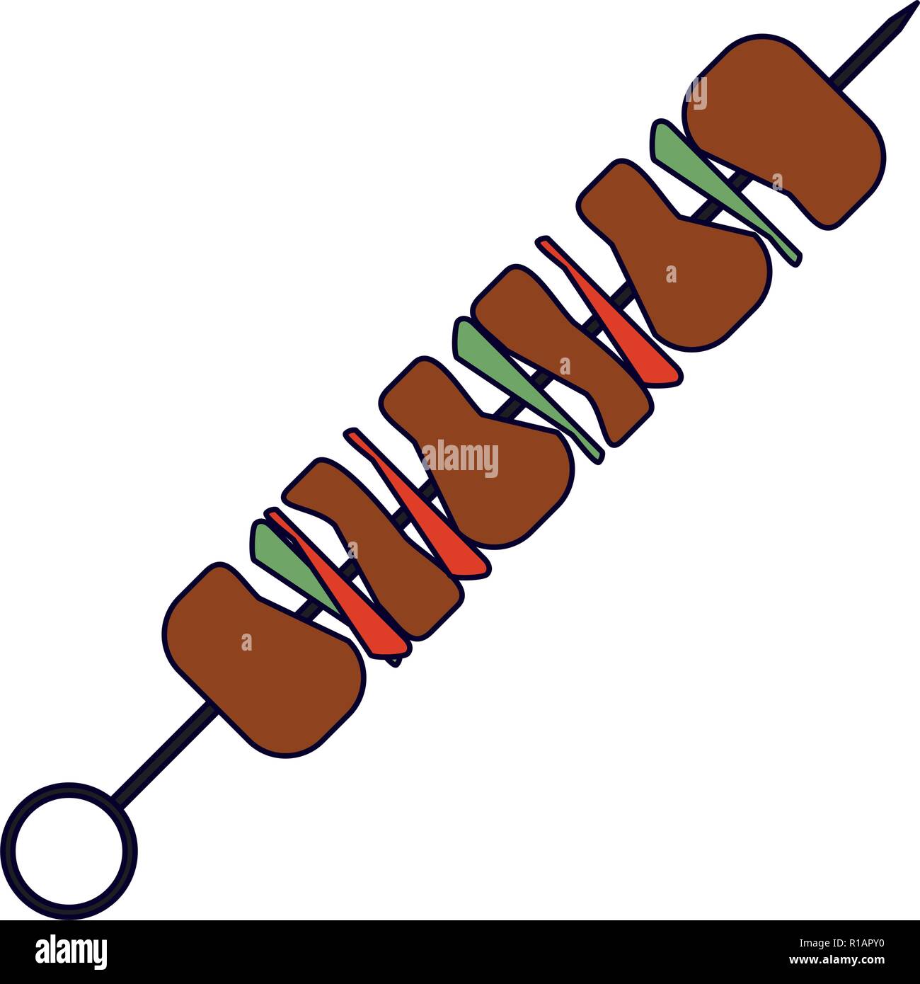 Meat stick bbq food vector illustration graphic design Stock Vector ...