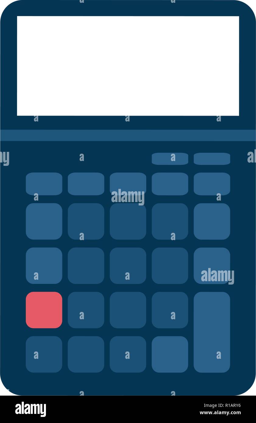 Calculator math device symbol vector illustration graphic design Stock ...