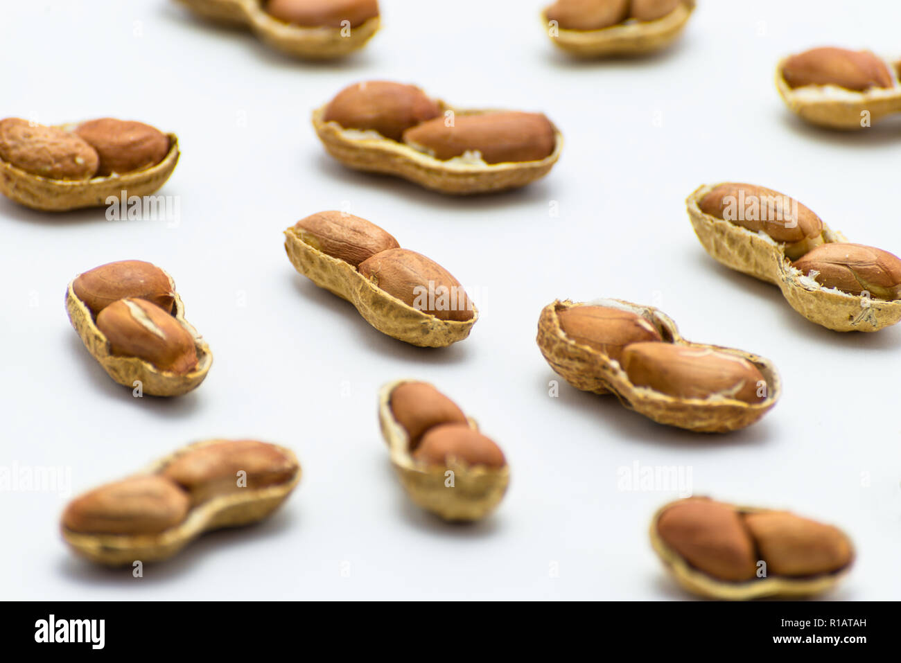 Peanuts in shell isolated on a white background Stock Photo - Alamy