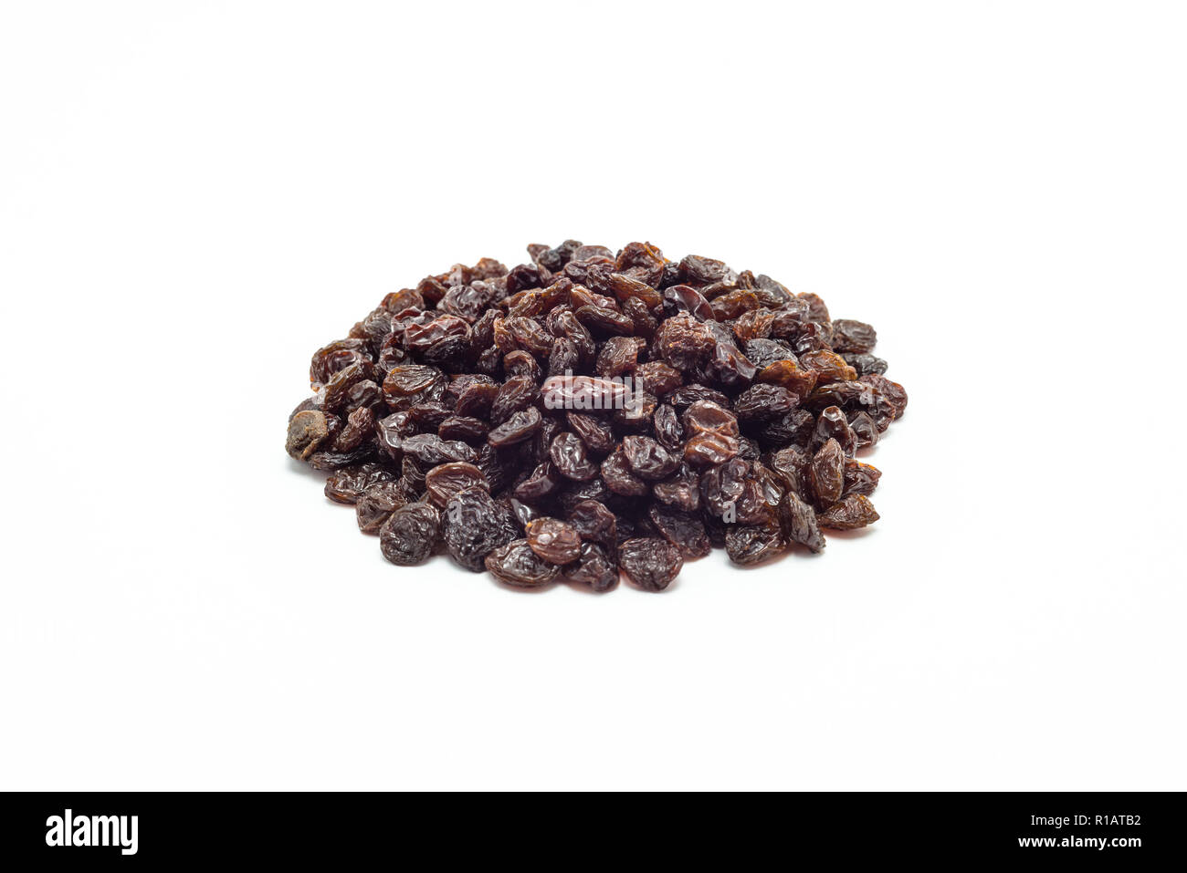 Red dried grapes, raisins isolated on white background with clipping ...