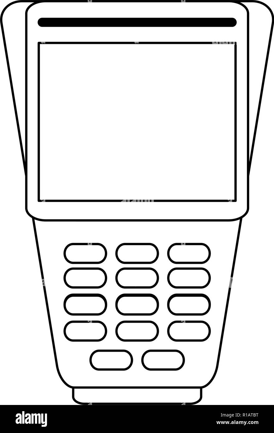 Credit card reader electrnic payment device vector illustration graphic ...