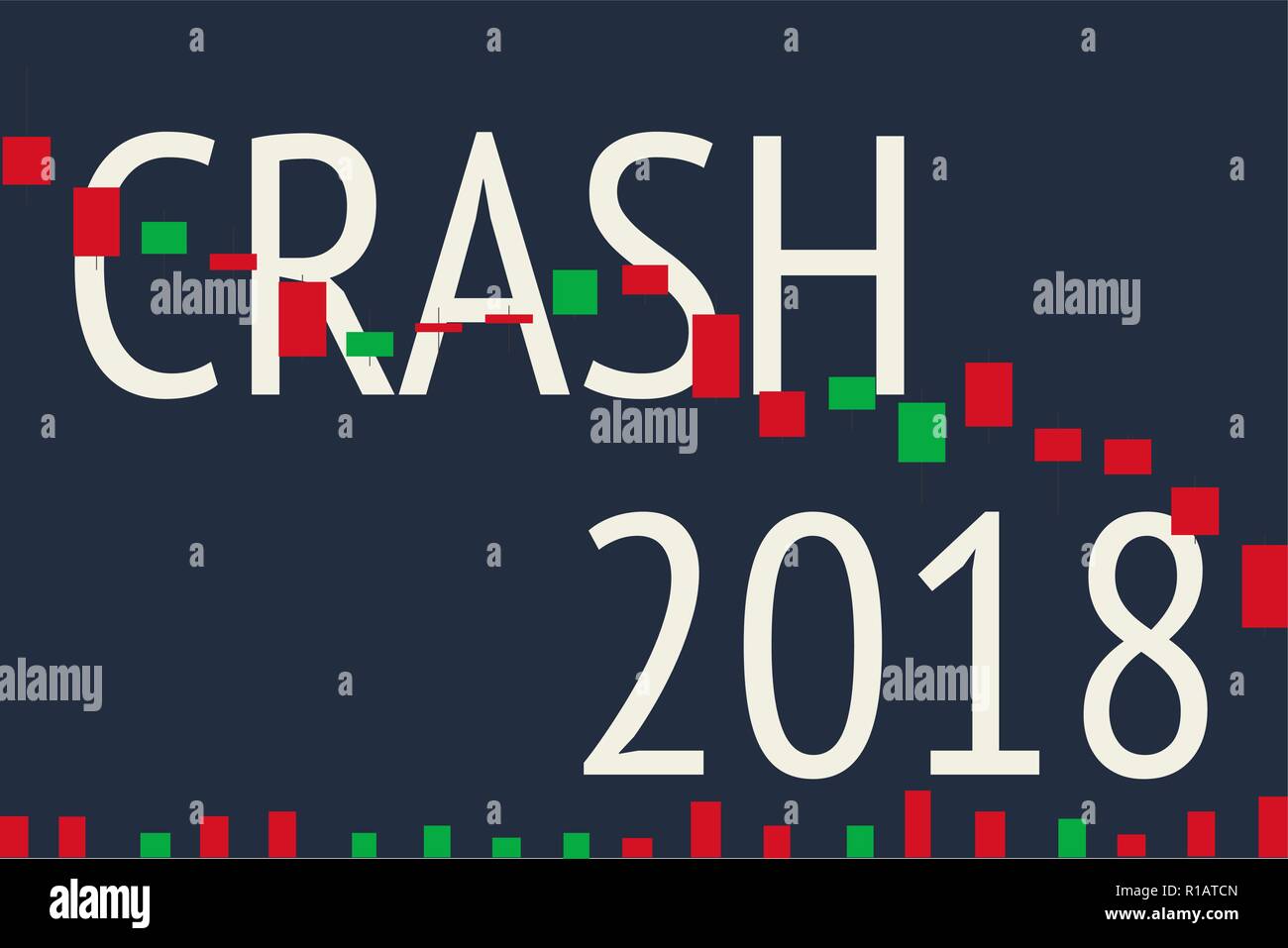 Vector Illustration of Candlestick. Financial Crash Concept Stock ...