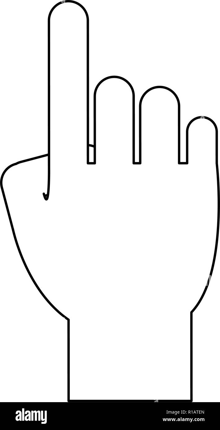 Hand touching with finger vector illustration graphic design Stock ...