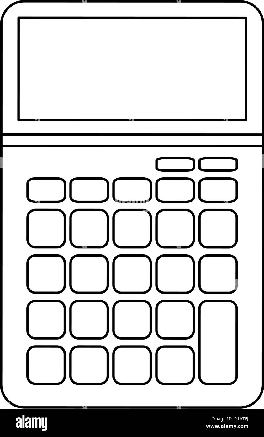 Calculator math device symbol vector illustration graphic design Stock ...