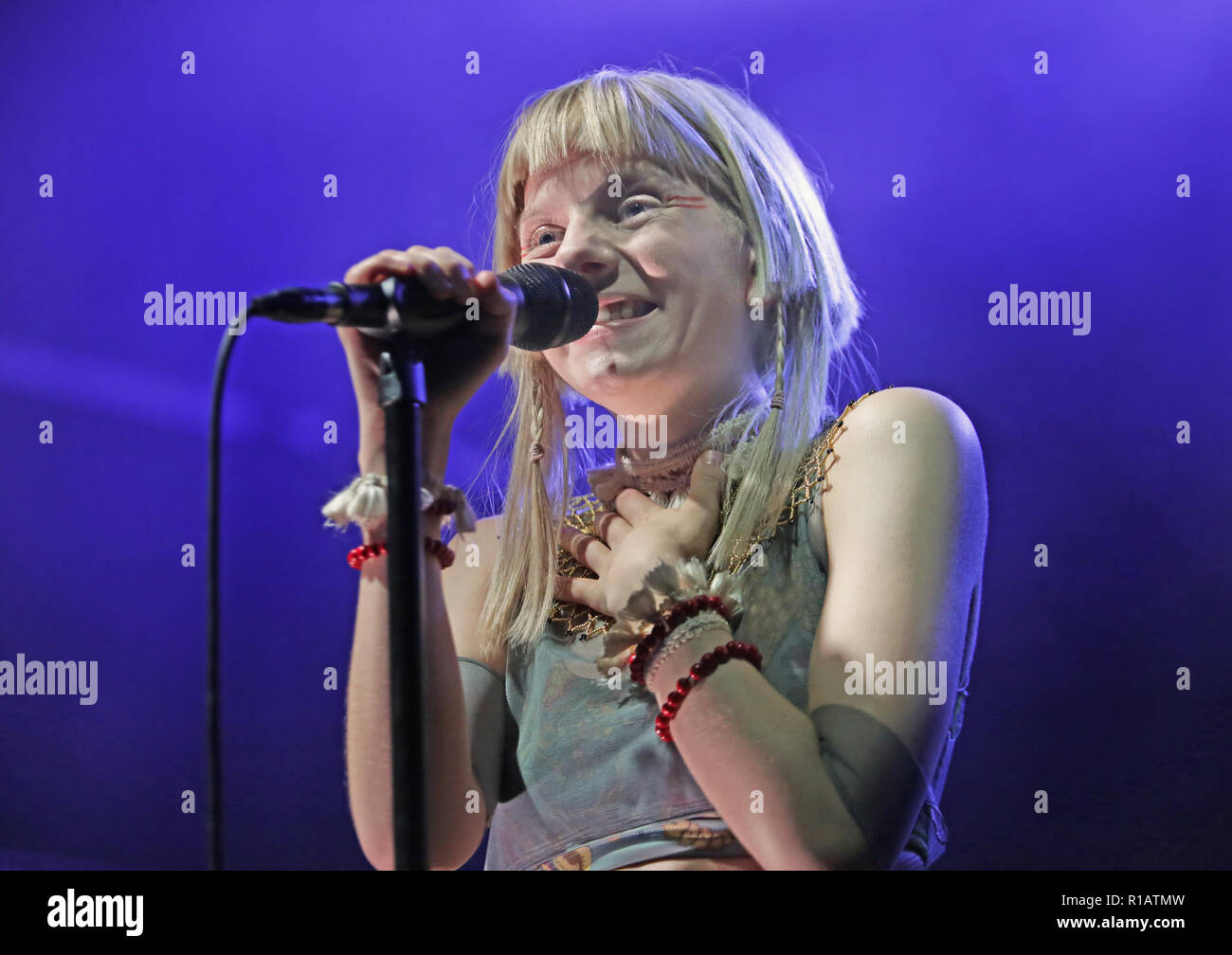 Aurora performing live in concert at Manchester Academy Featuring ...