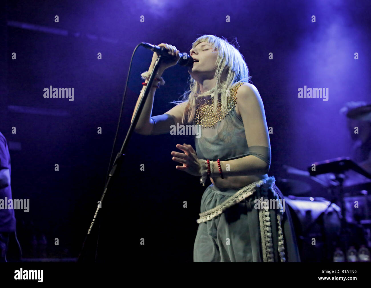Aurora performing live in concert at Manchester Academy Featuring ...