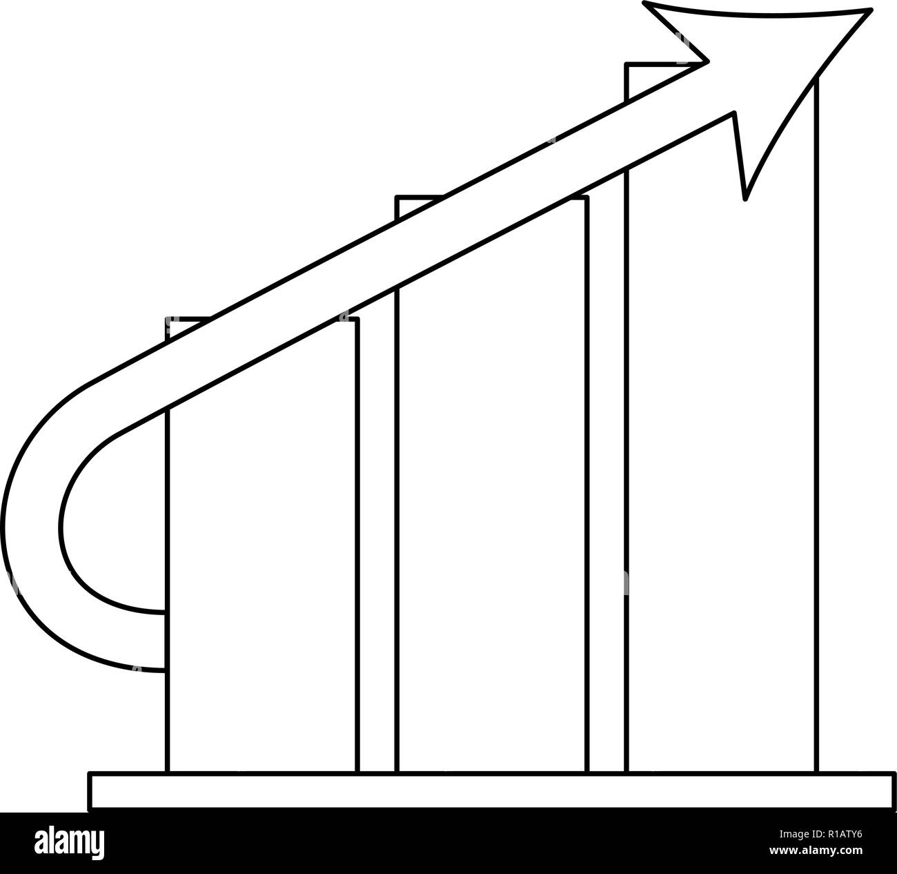 Statistics bars graph increasing vector illustration graphic design ...