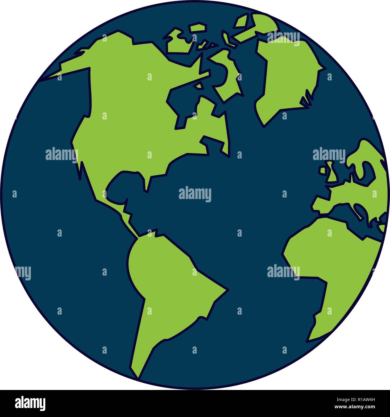 World earth symbol isolated vector illustration graphic design Stock ...