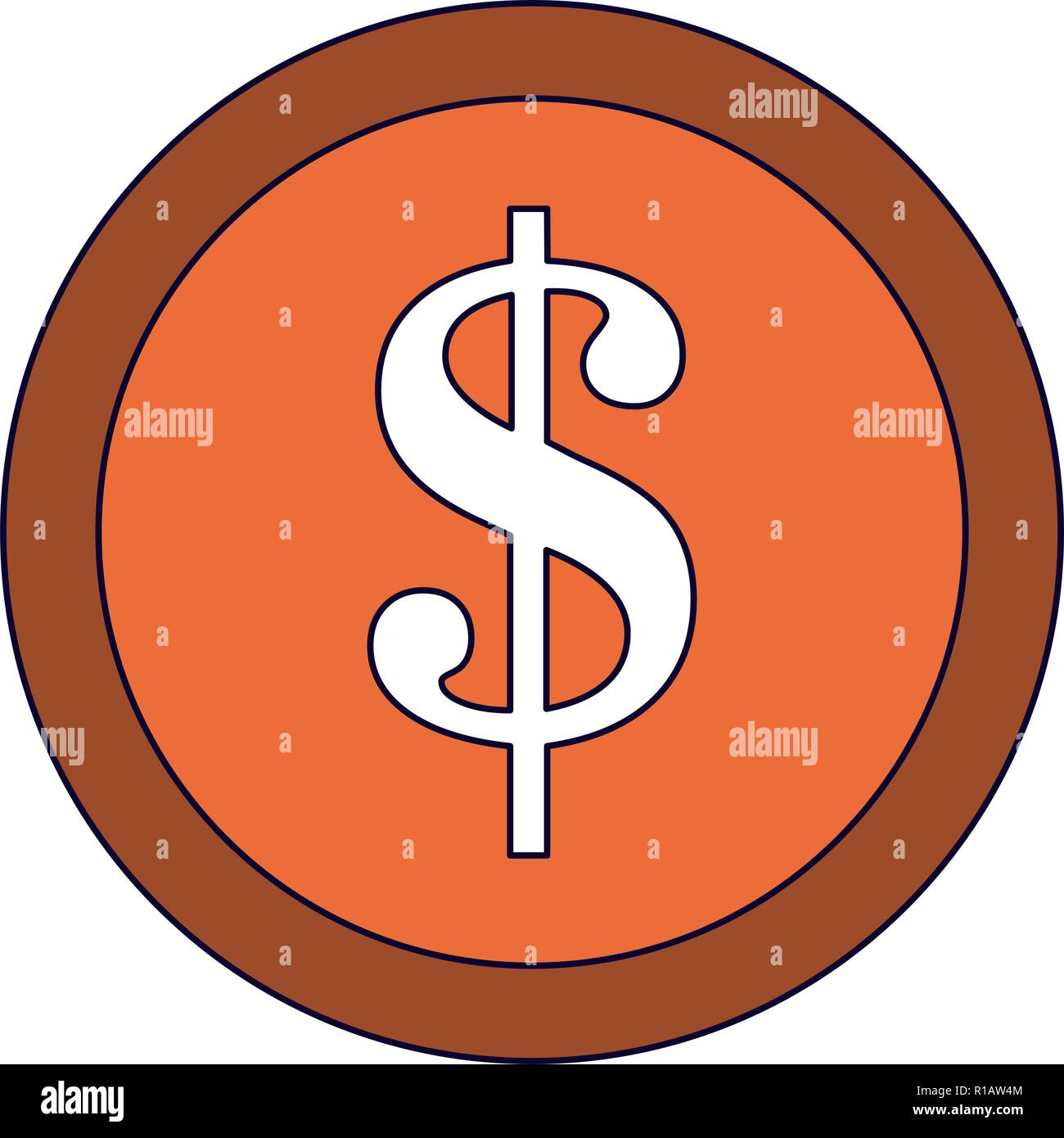 Money coin symbol vector illustration graphic design Stock Vector Image ...