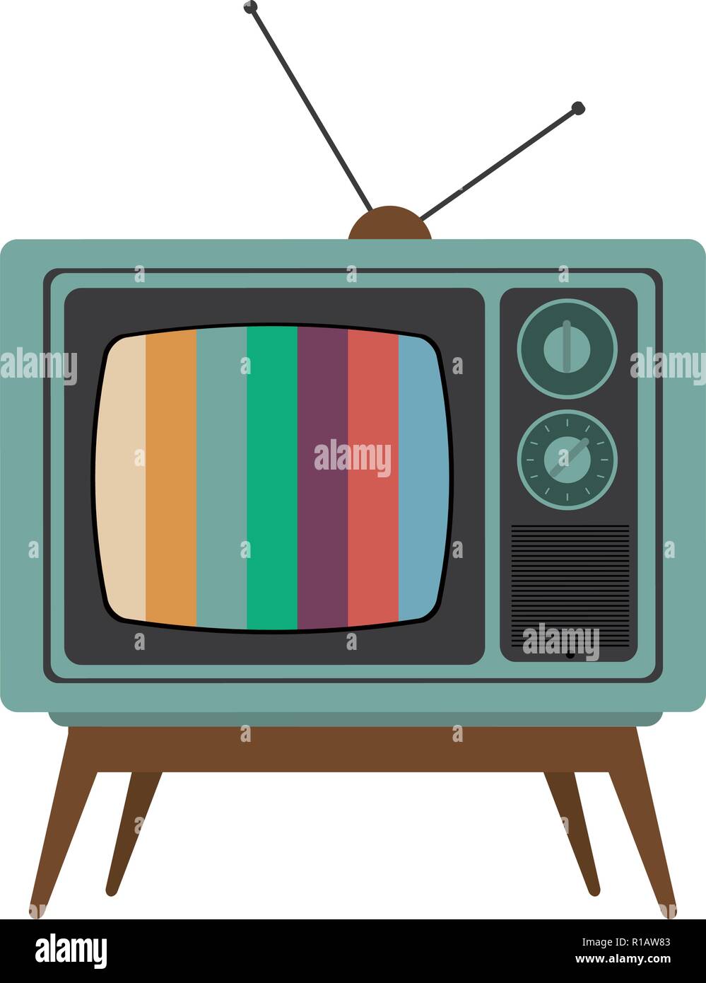 old vintage television isolated vector illustration graphic design ...