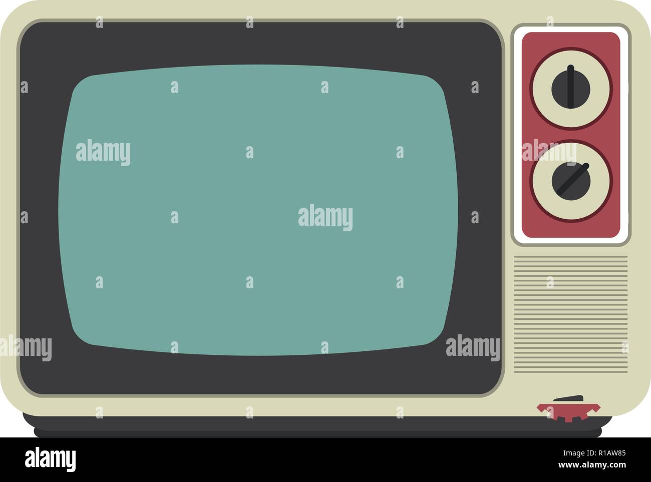 old vintage television isolated vector illustration graphic design ...