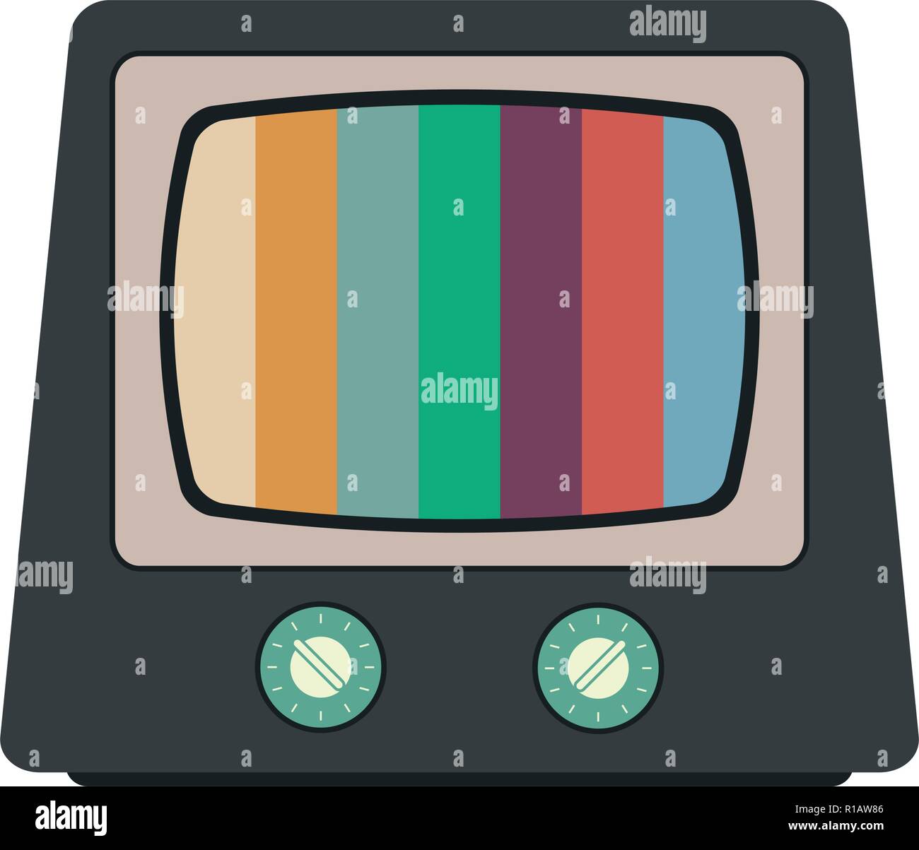 old vintage television isolated vector illustration graphic design ...
