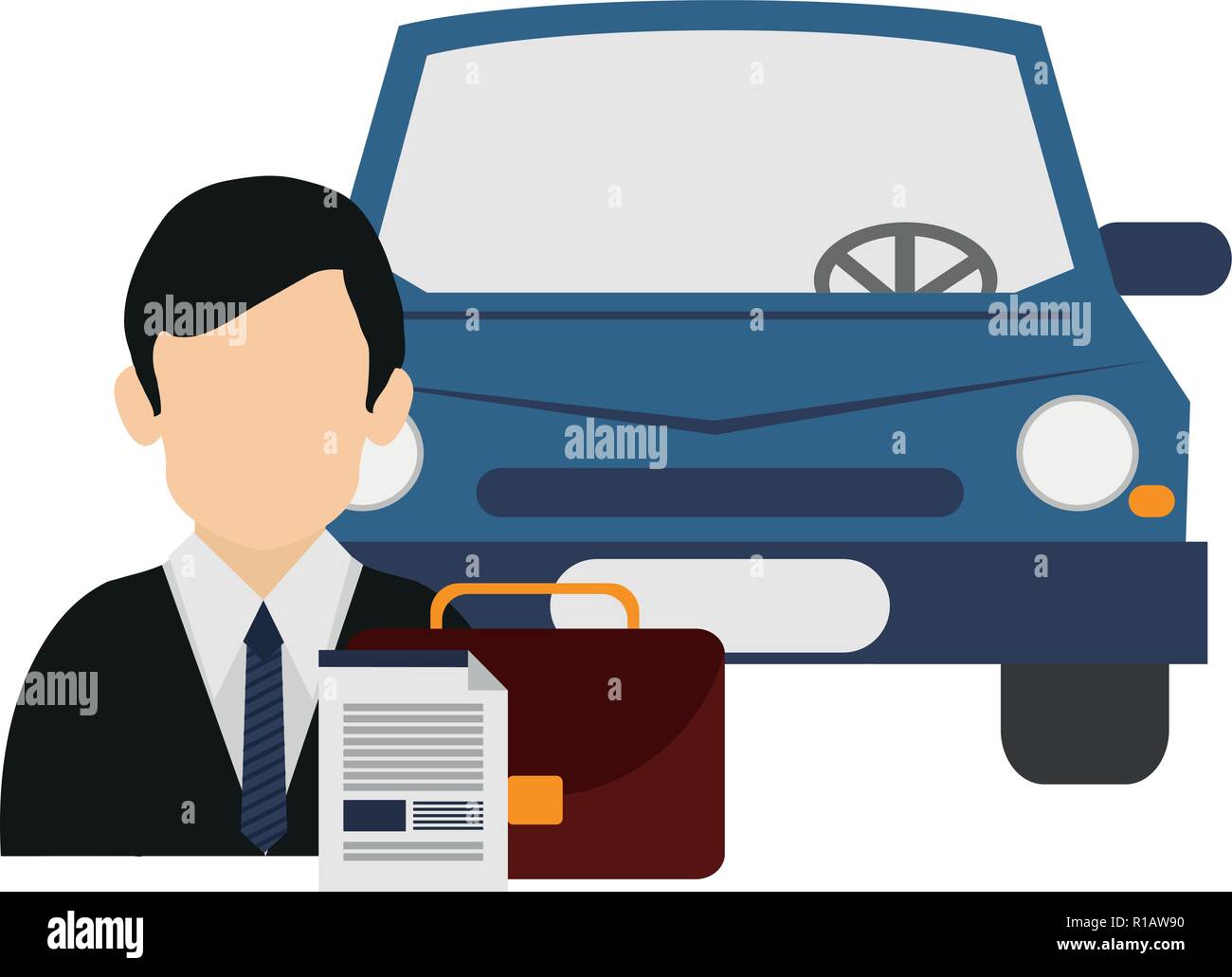 Businessman cars seller avatar symbol vector illustration graphic ...
