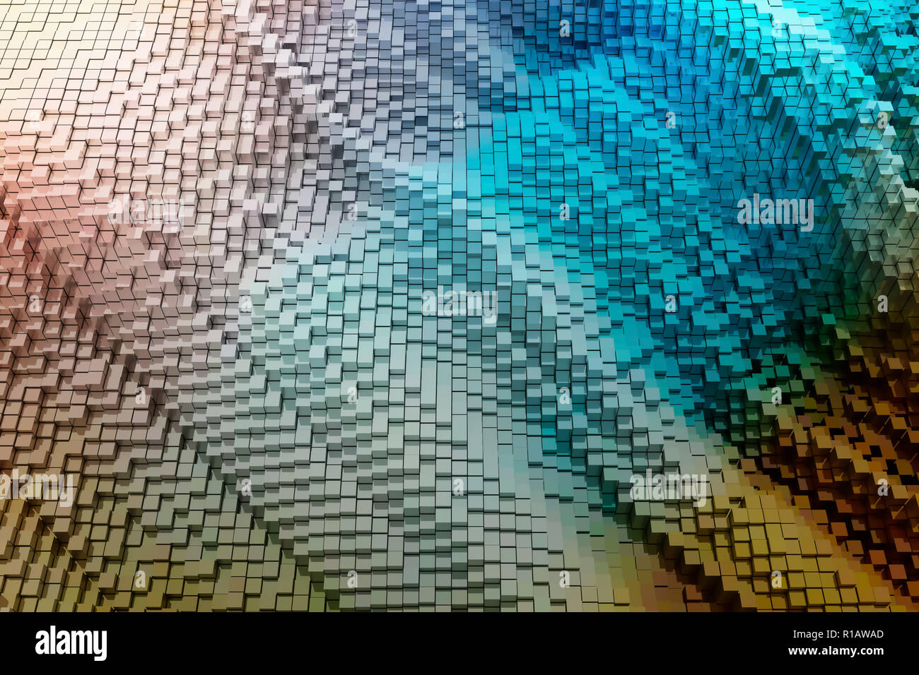 Shape composition, blocks, geometric structure. Decorative ...