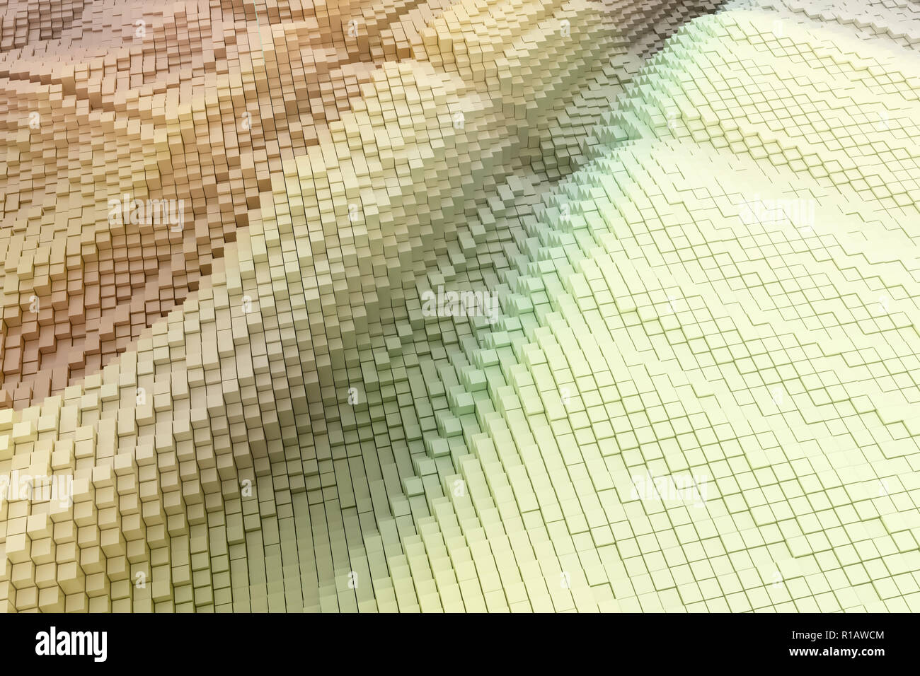 Shape composition, blocks, geometric structure. Decorative ...