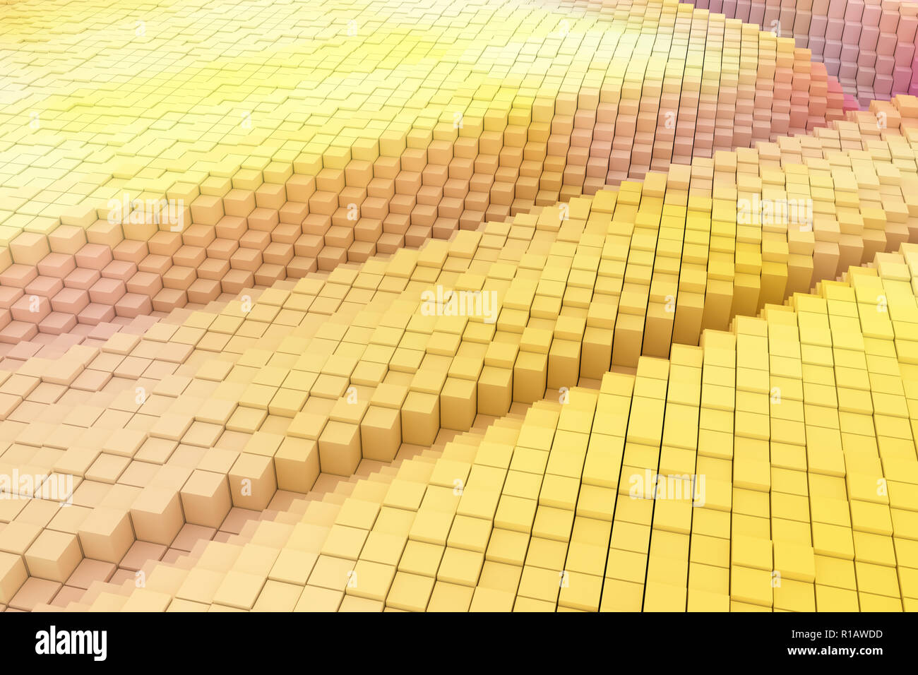 Colorful 3d Rendering Abstract Blocks Geometric Structure Shape Composition For Web Page