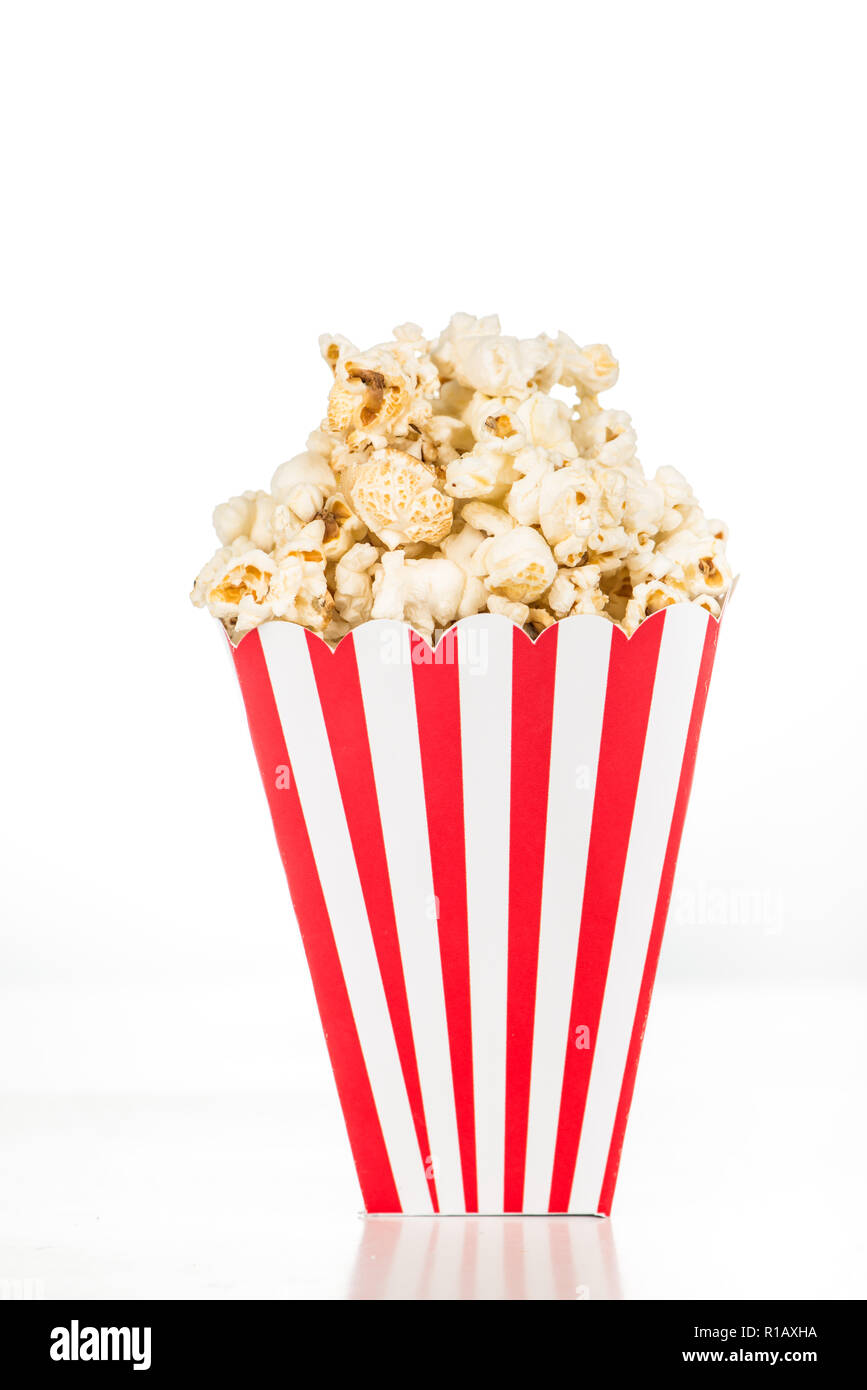 Box of Popcorn Isolated Stock Photo - Alamy