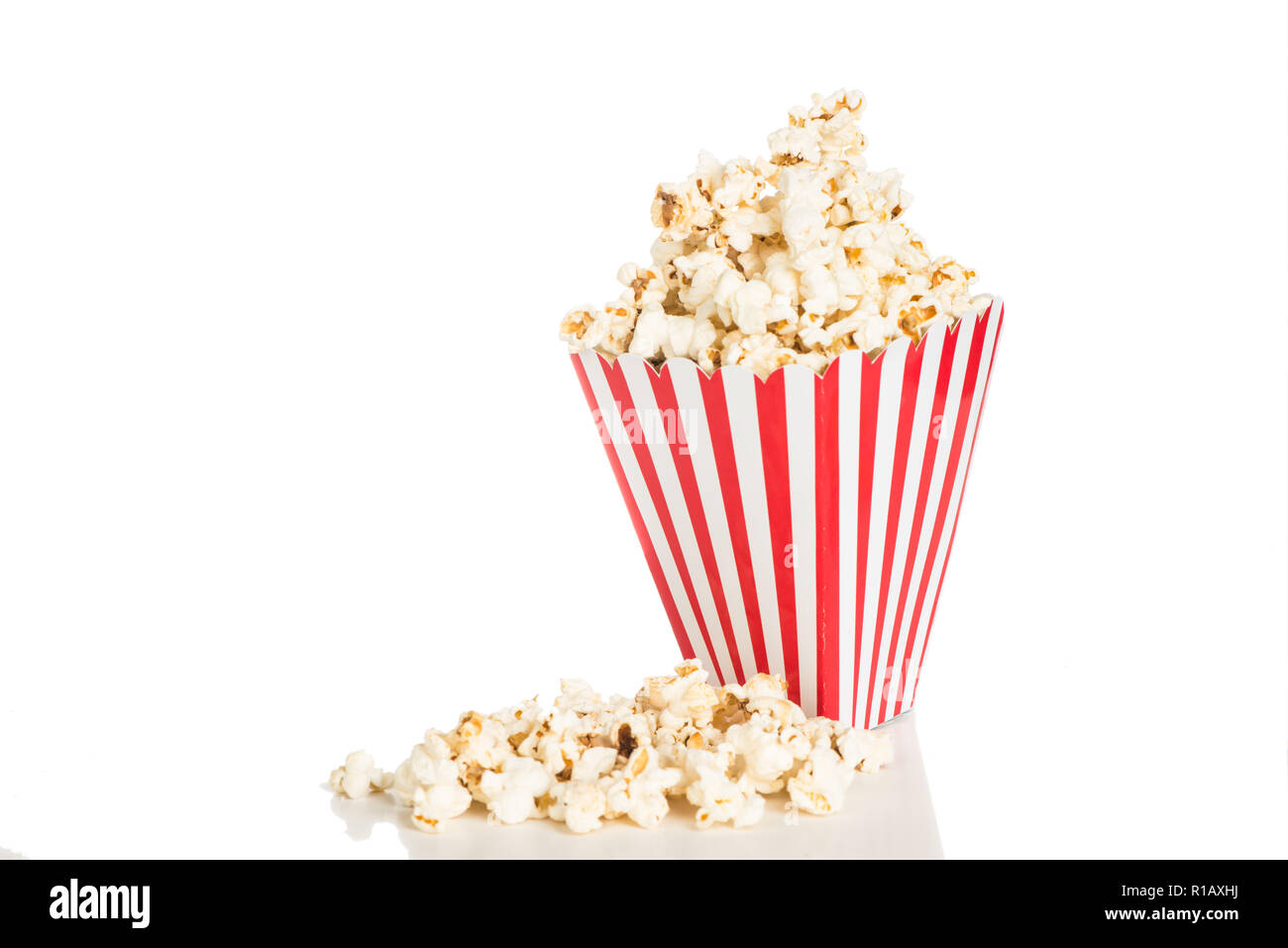 Box of Popcorn Isolated Stock Photo - Alamy