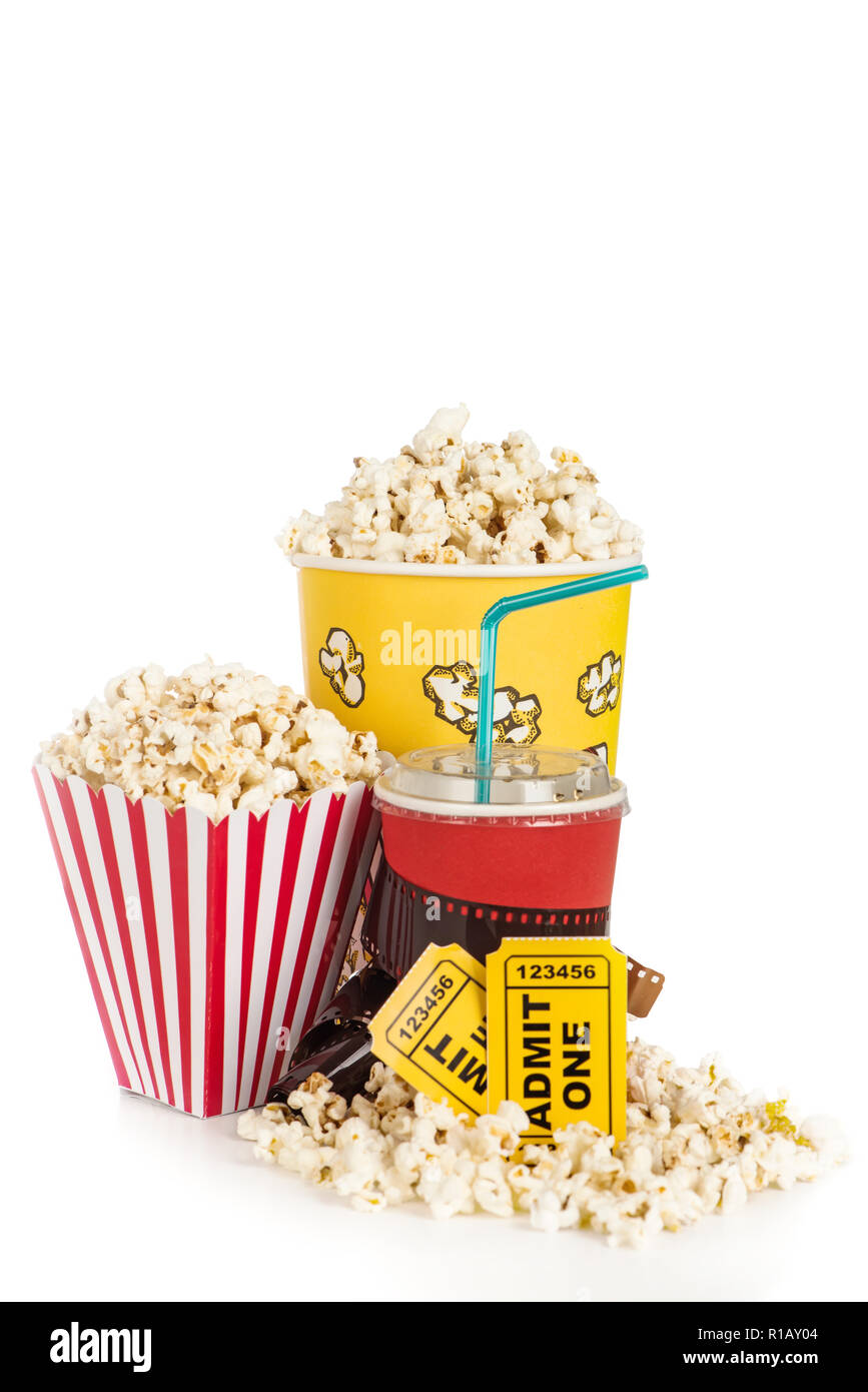 Cinema popcorn soda drink Cut Out Stock Images & Pictures - Alamy