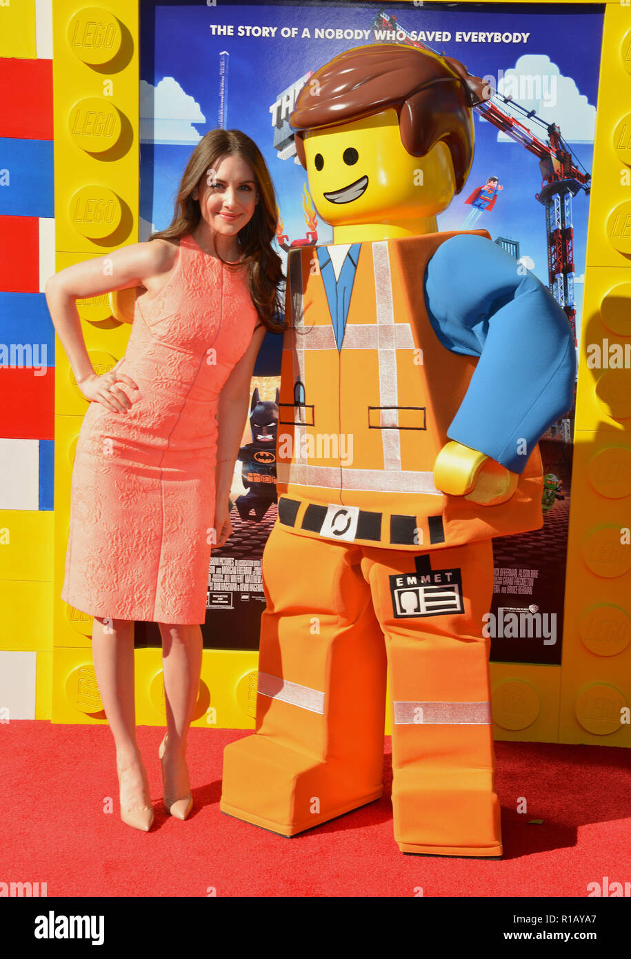 Alison Brie 120 arriving at The Lego Movie Premiere at the Westwood ...